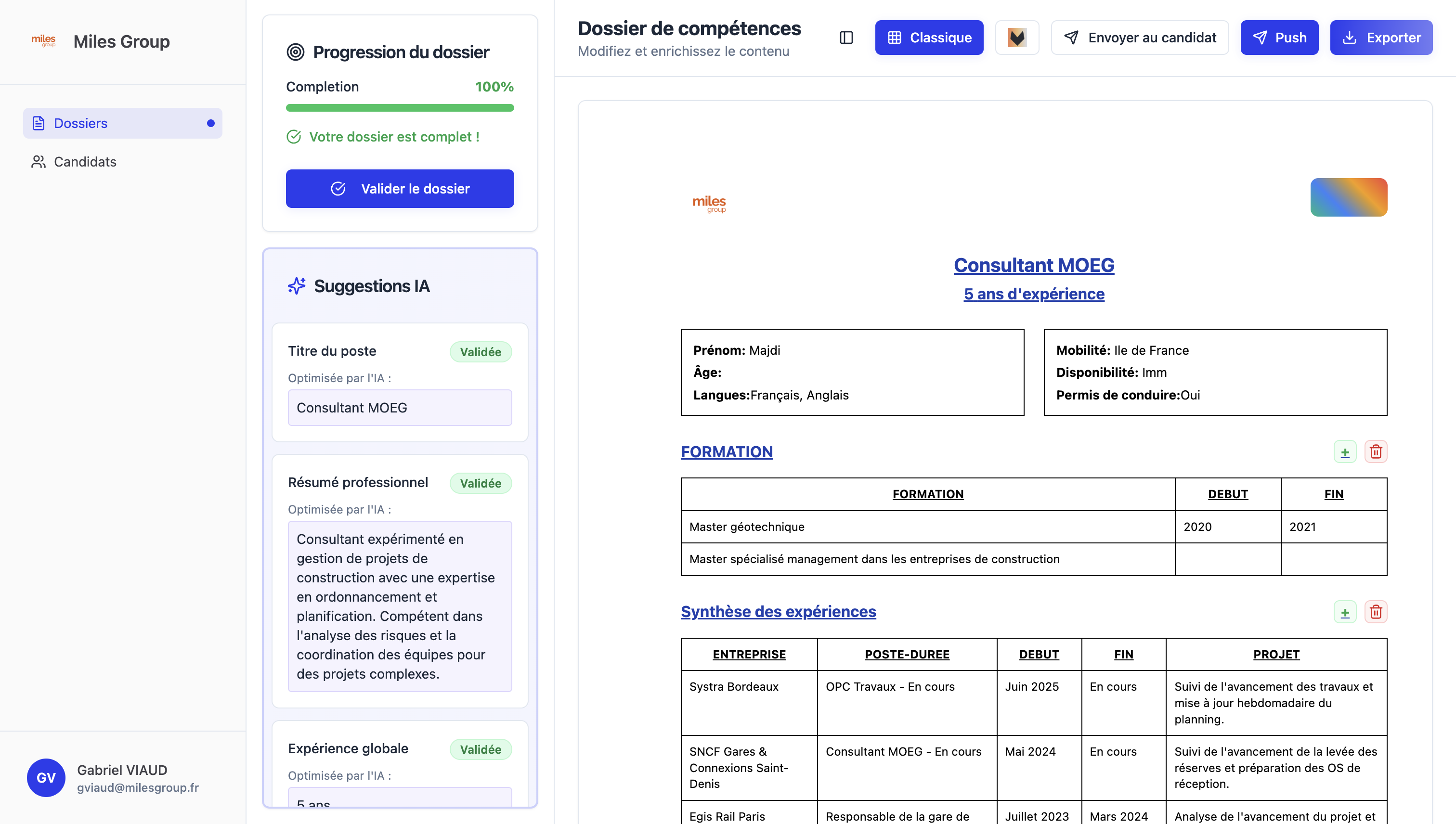 SkillForge - Du CV au dossier de competence en 30 secondes